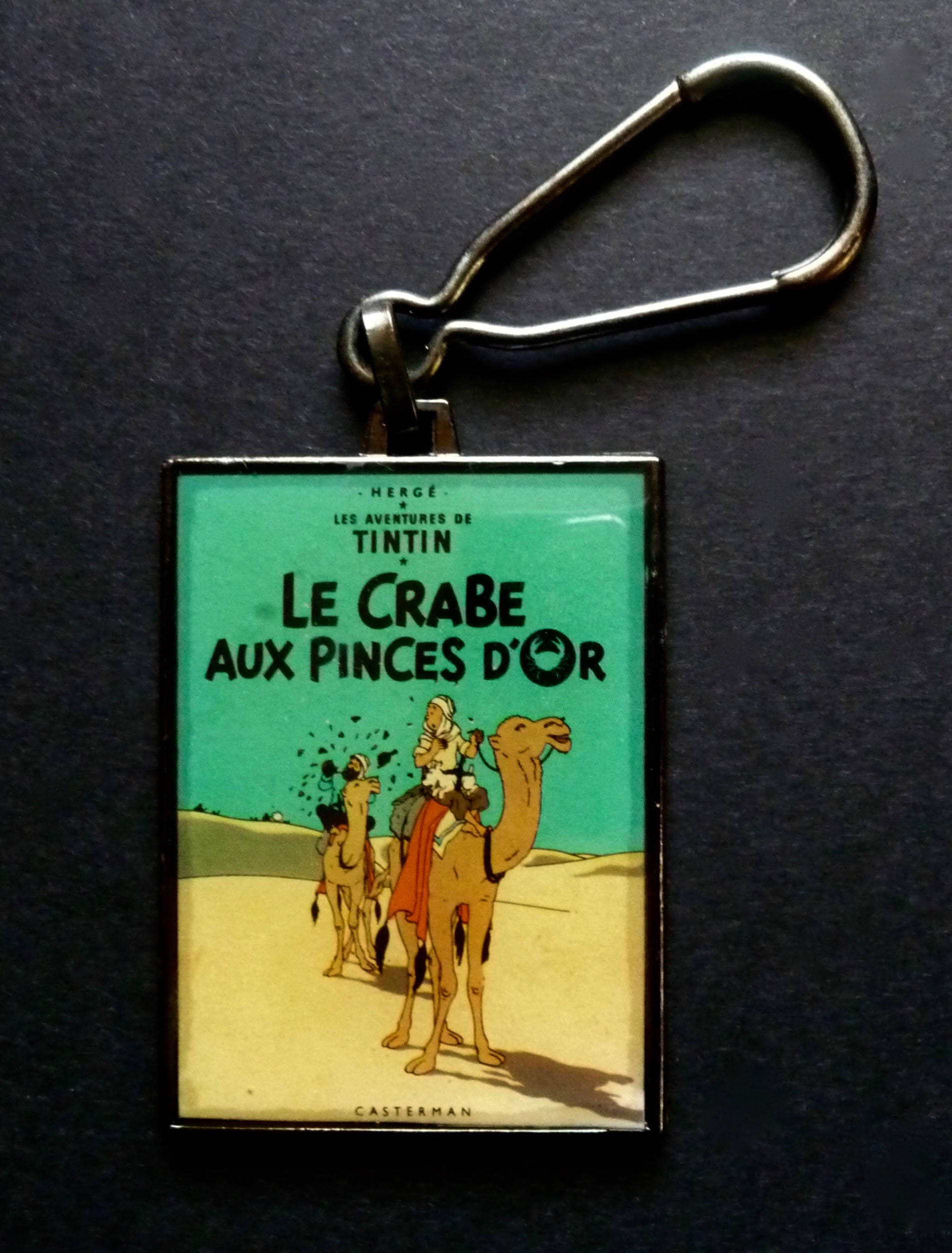 Metal key ring. Tintin and the crab to the gold clips. Box original ...
