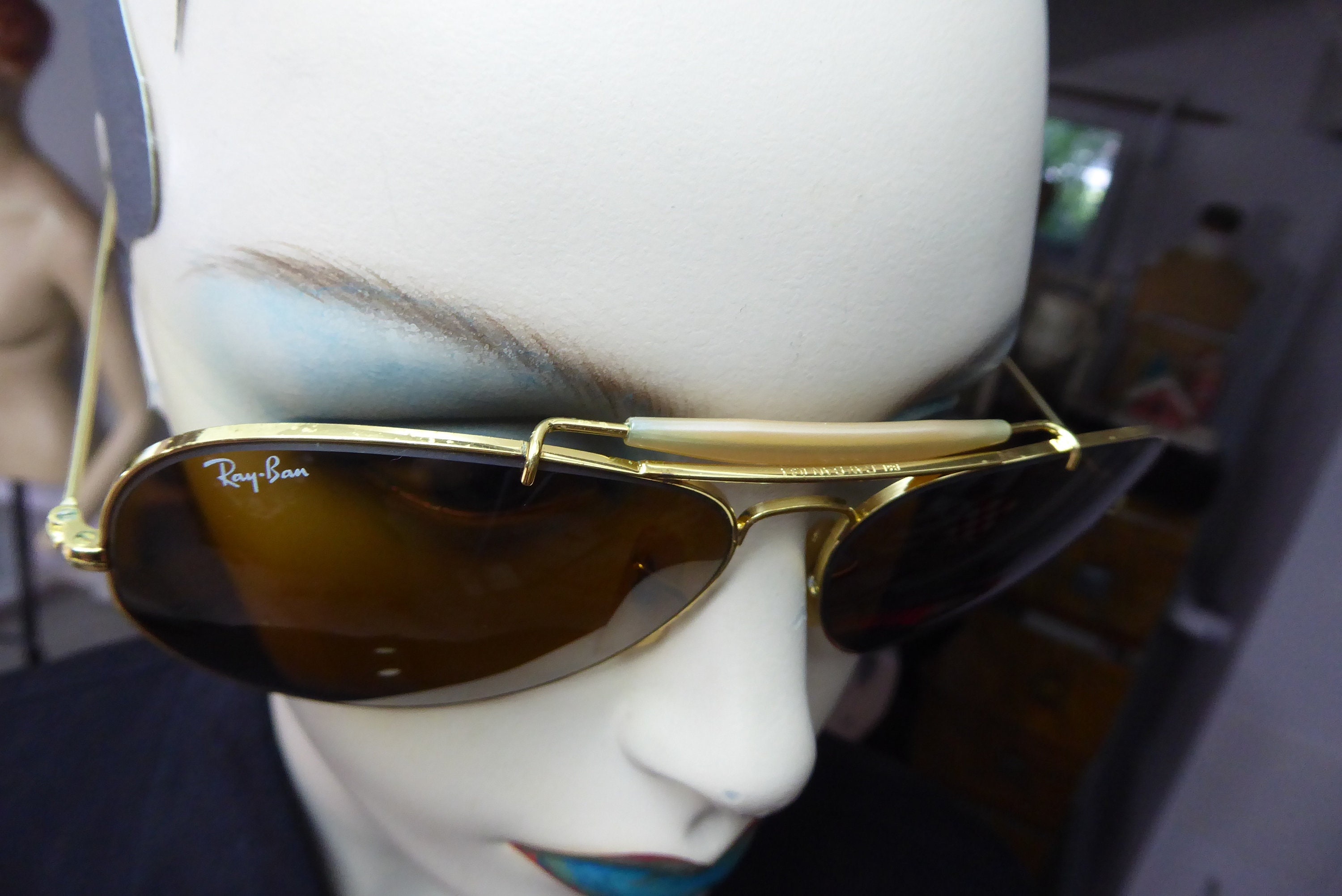 Vintage Ray - Ban B15 regular driving series aviator glasses Brown ...