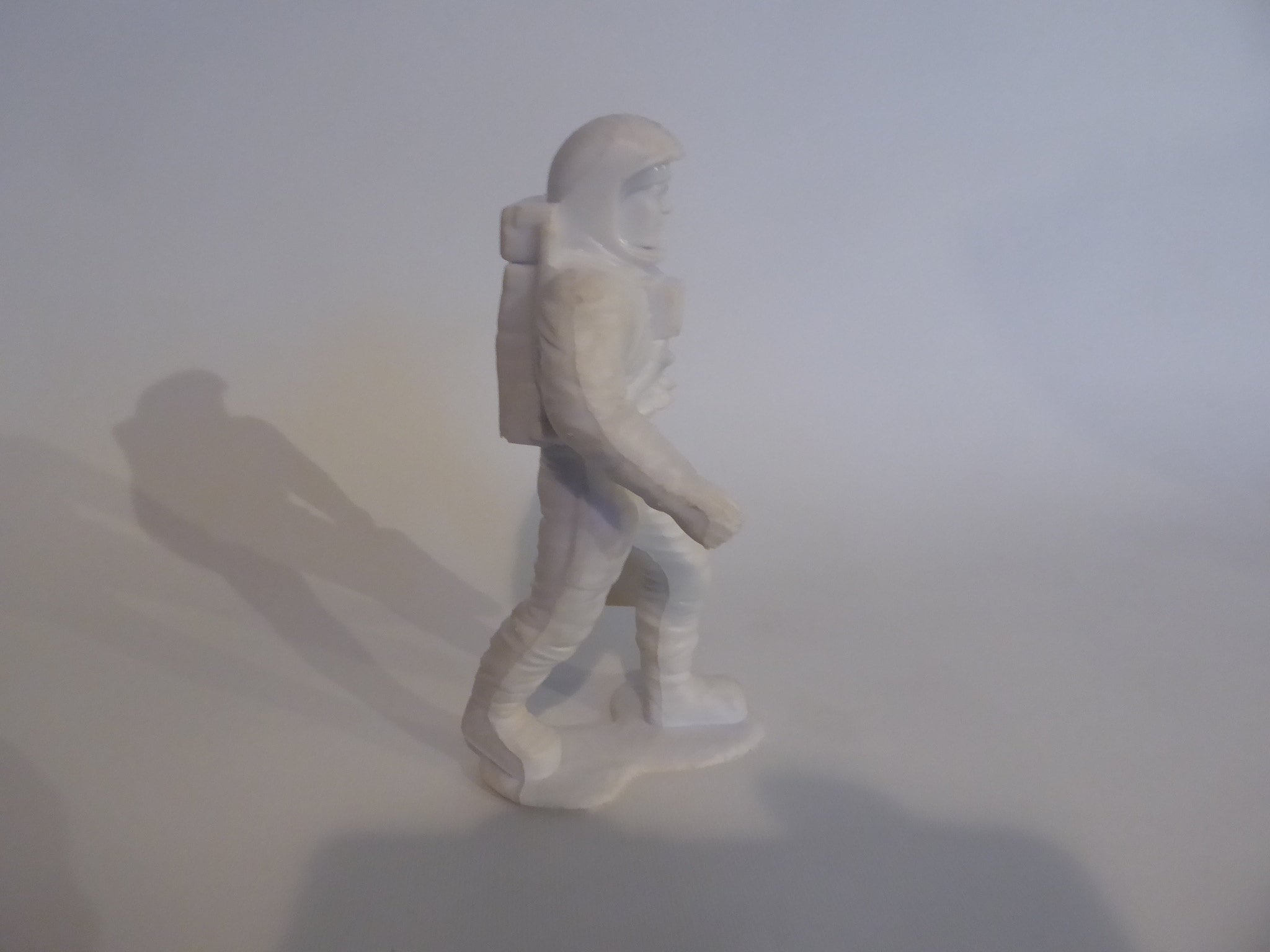 Astronaut figure. Vintage cosmonaut. White plastic molded. Year 70. Toy ...