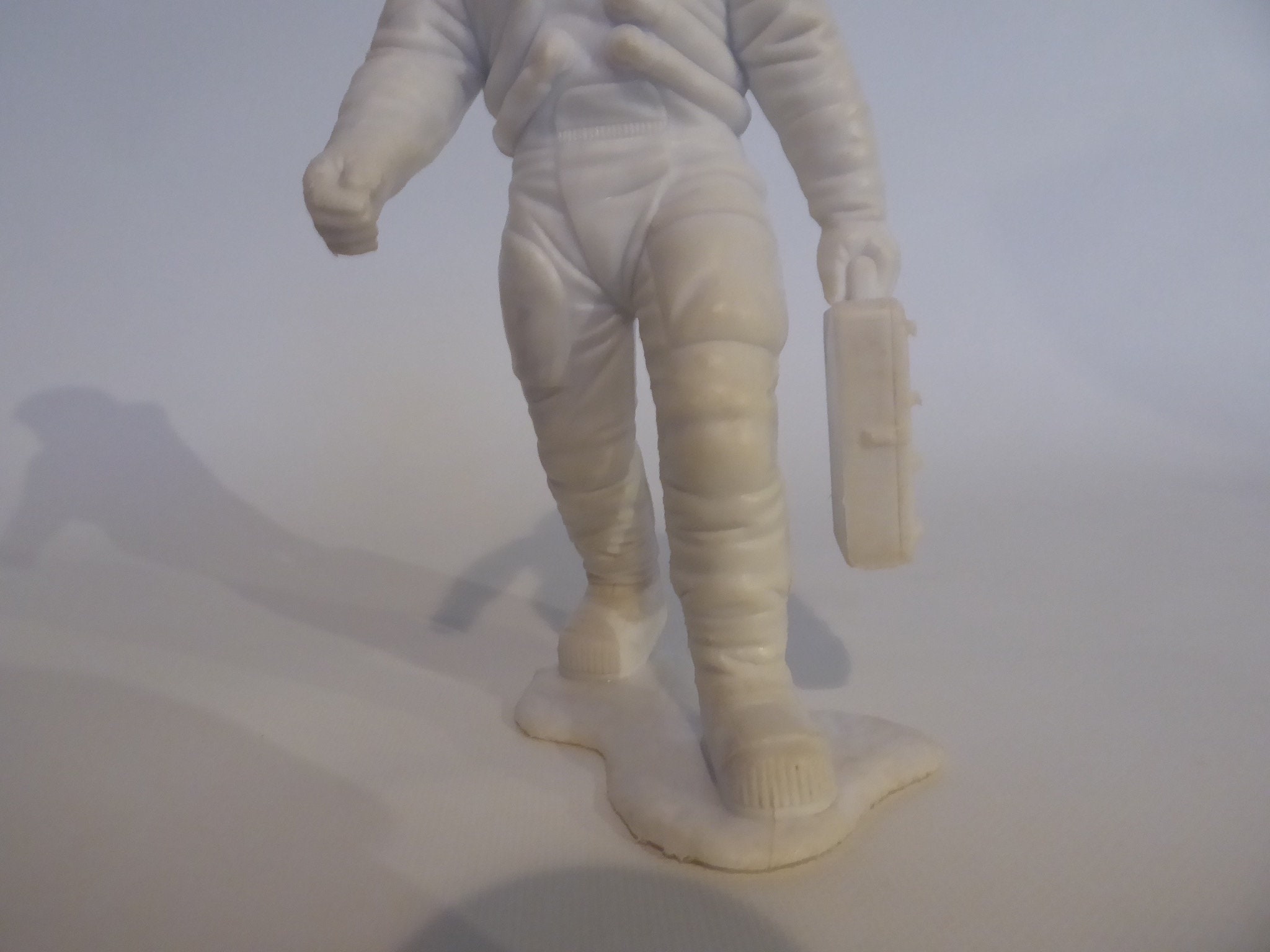 Astronaut figure. Vintage cosmonaut. White plastic molded. Year 70. Toy ...