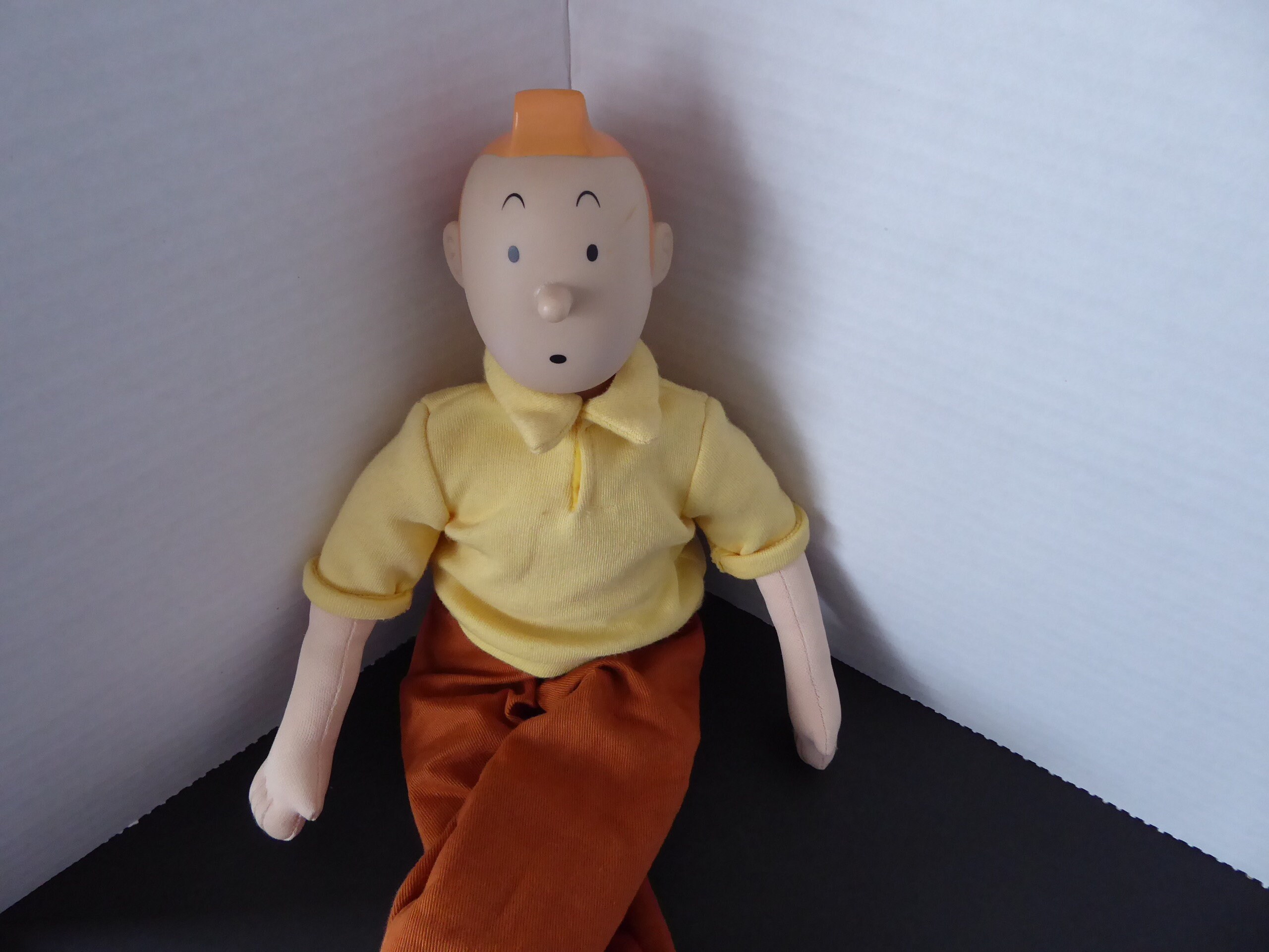 Tintin. Gund 1994. Rag doll. Yellow shirt. Brown pants. Hergé. Tintin ...