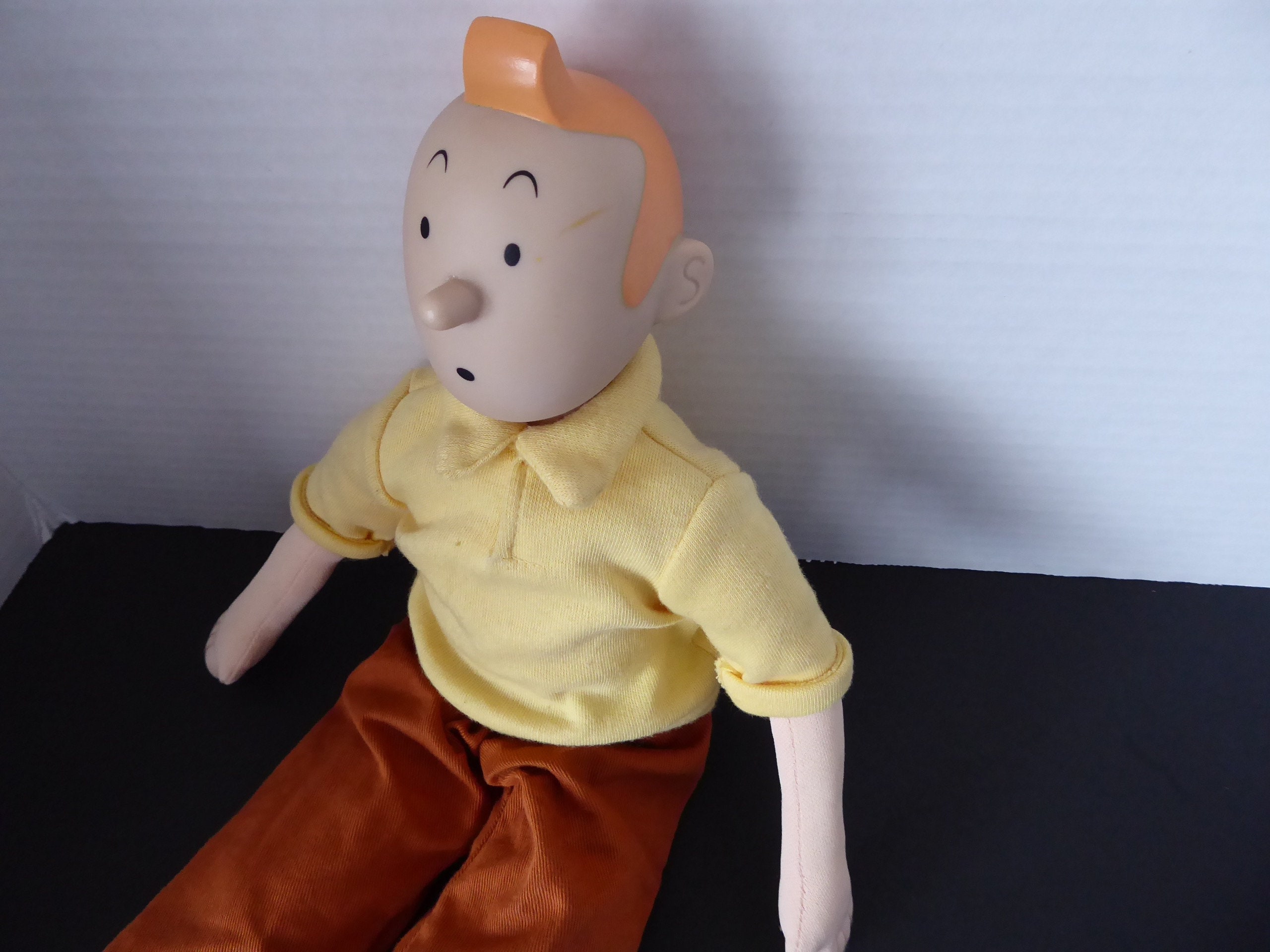 Tintin. Gund 1994. Rag doll. Yellow shirt. Brown pants. Hergé. Tintin ...