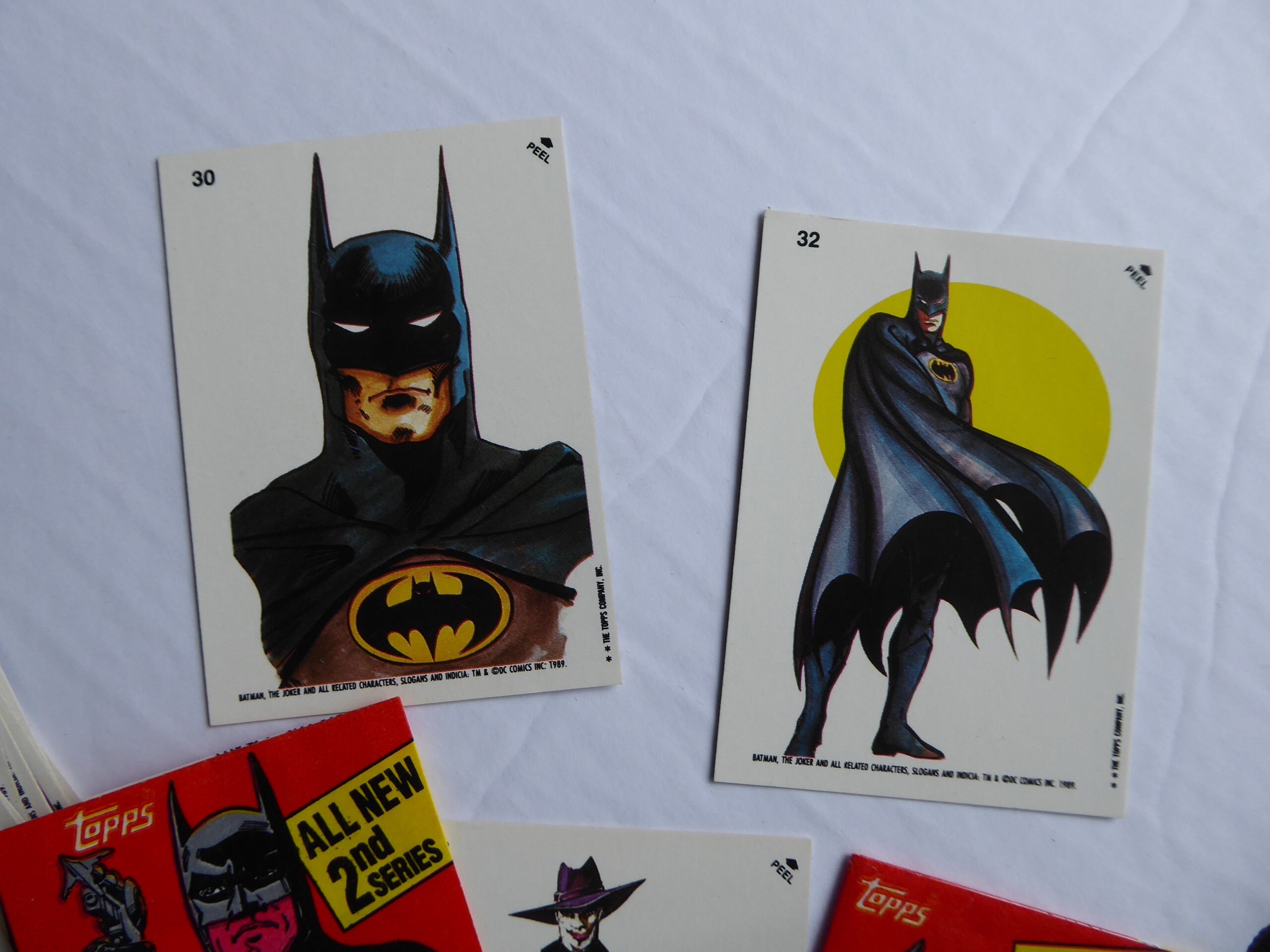 Batman Topps 1989. Picture Card Series 2. 132 cards, 22 tights, 2 waxed ...