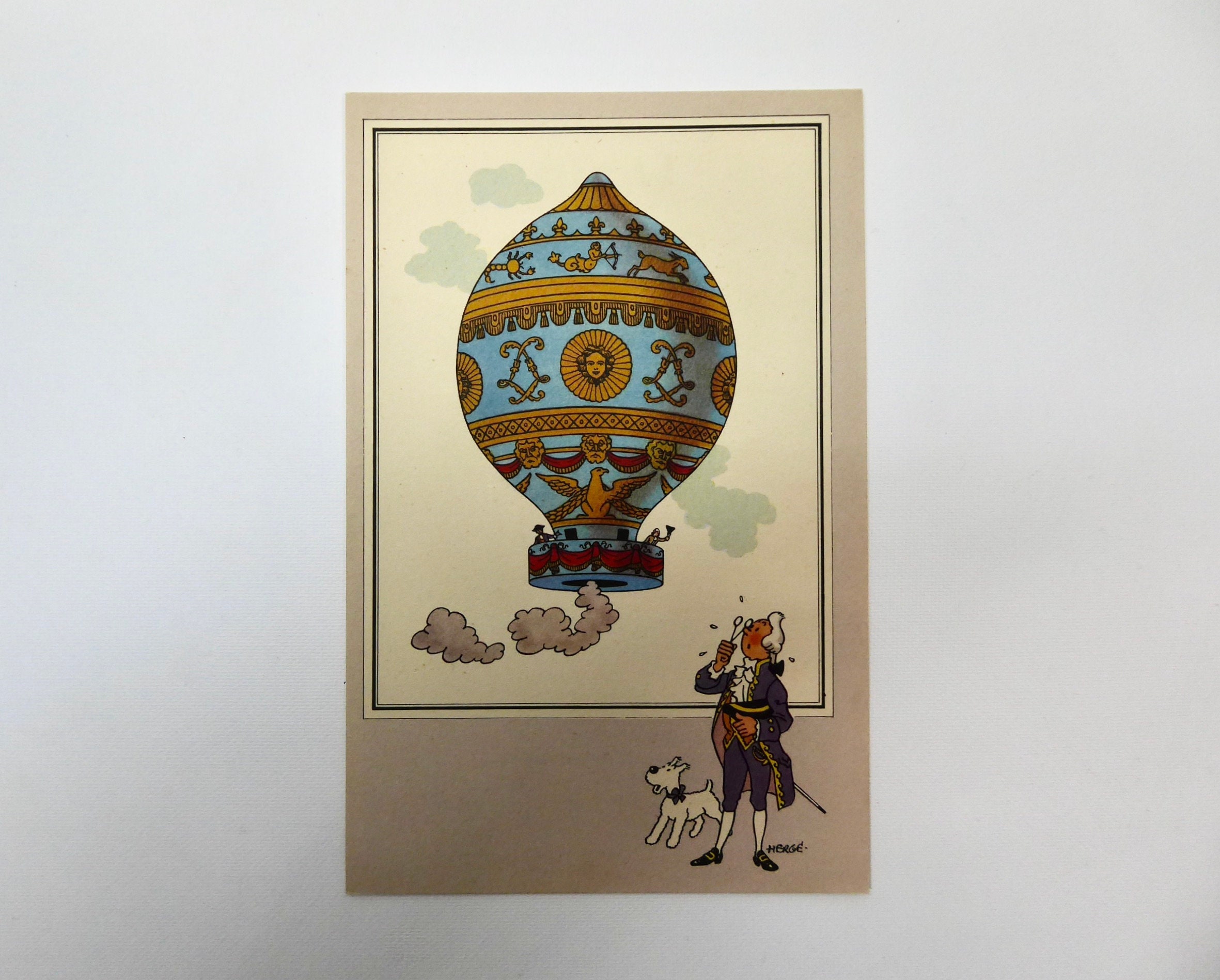Tintin. Chromo Tintin. See and Know. Hergé. Aerostation. Series 1. N.1 ...