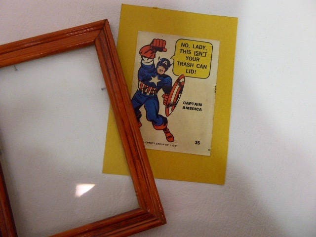 Captain America. Sticker 35. sticky. 1967. Marvel comics . original ...