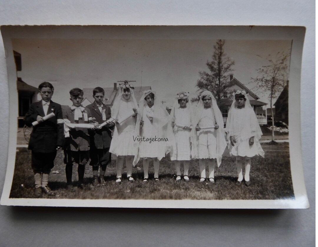 Vintage Photo of a First Communion. Province of Quebec. 1930s. - Etsy
