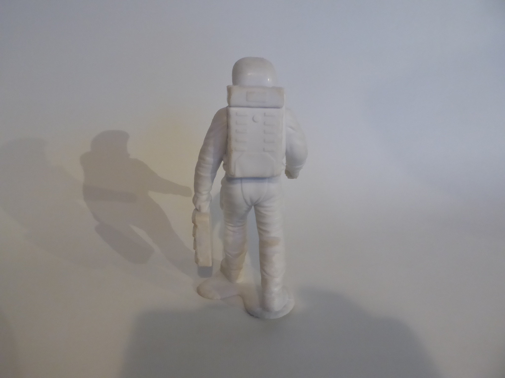 Astronaut figure. Vintage cosmonaut. White plastic molded. Year 70. Toy ...