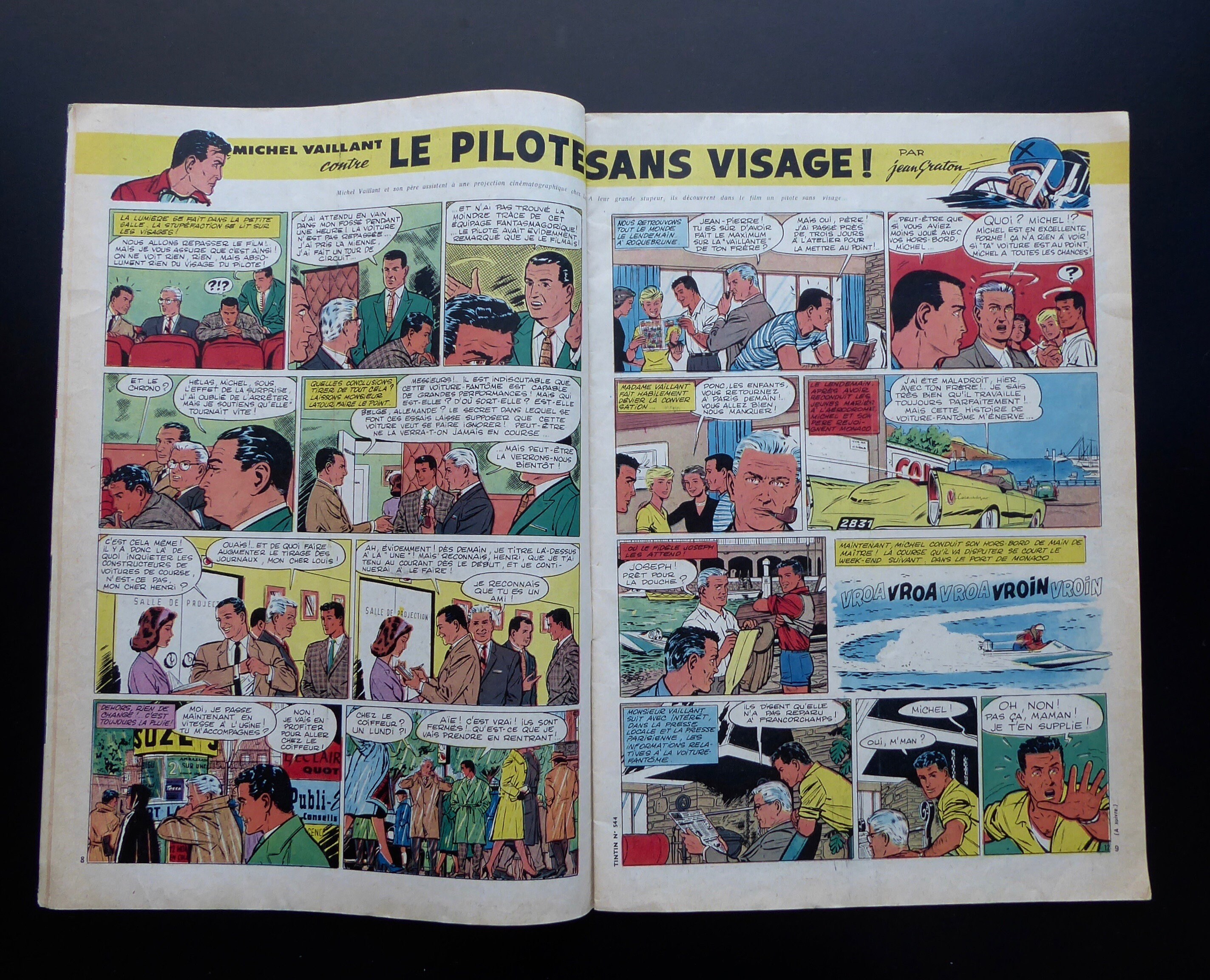 Tintin newspaper. No. 544. French edition. Hergé. 26 March 1959. Happy ...