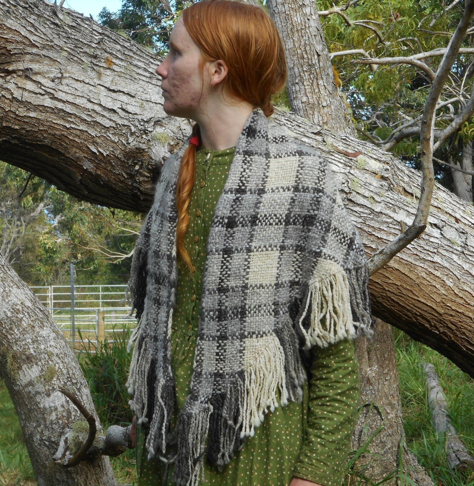Natural Wool Shawl Handwoven Angora & Wool Triangular Shawl - Etsy