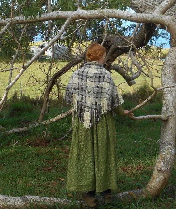 Natural Wool Shawl Handwoven Angora & Wool Triangular Shawl | Etsy