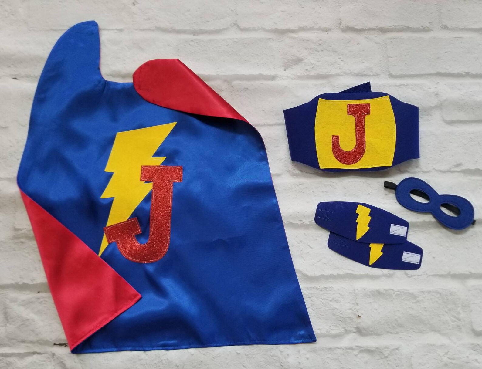 SPARKLE LETTER CAPE Set With Accessories Girl Superhero - Etsy