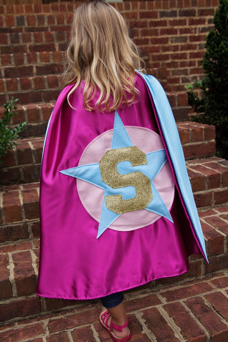 FREE Mask - Princess Cape - Pink Light Blue Cape - Gold Superhero - Two ...