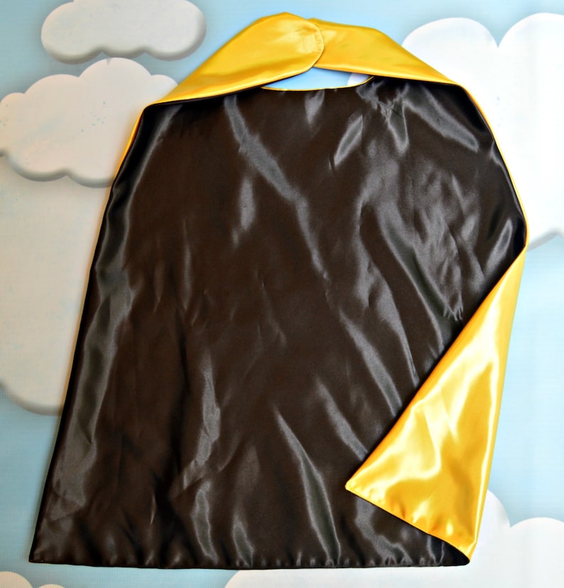 Cape. Plain Cape. Reversible Cape. Black and Yellow Cape. Kids - Etsy
