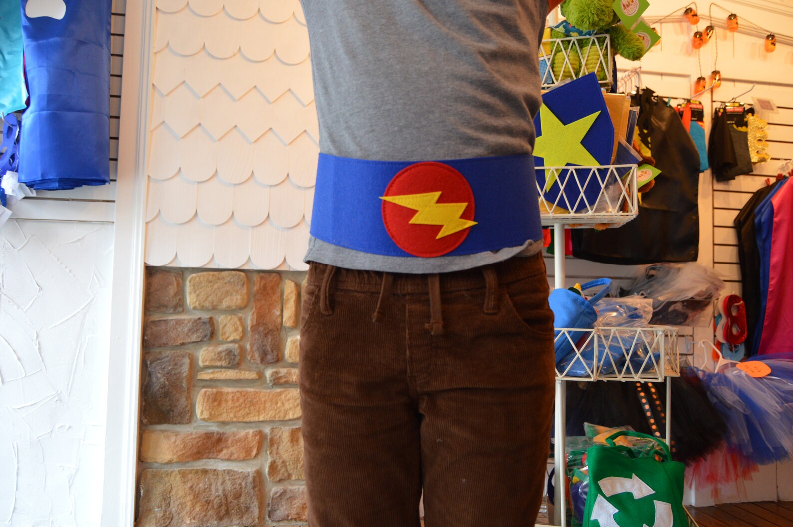 Superhero Belt Mask and Wrist Bands Accessory Set in Red - Etsy