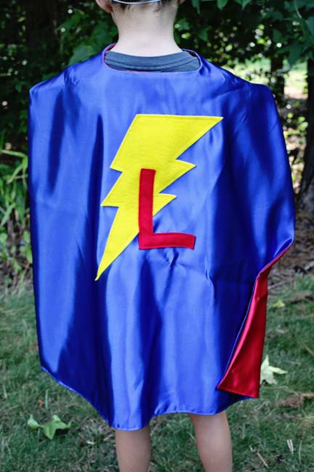 RED and BLUE SUPERHERO Cape Custom Superhero Cape Two Layer Cape Custom ...