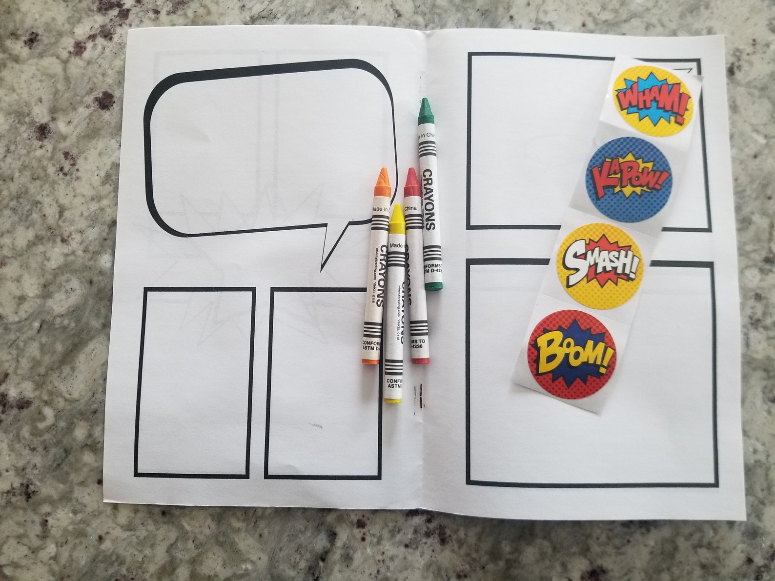 DIY Comic Book Kit-superhero Party Activity-superhero Party - Etsy