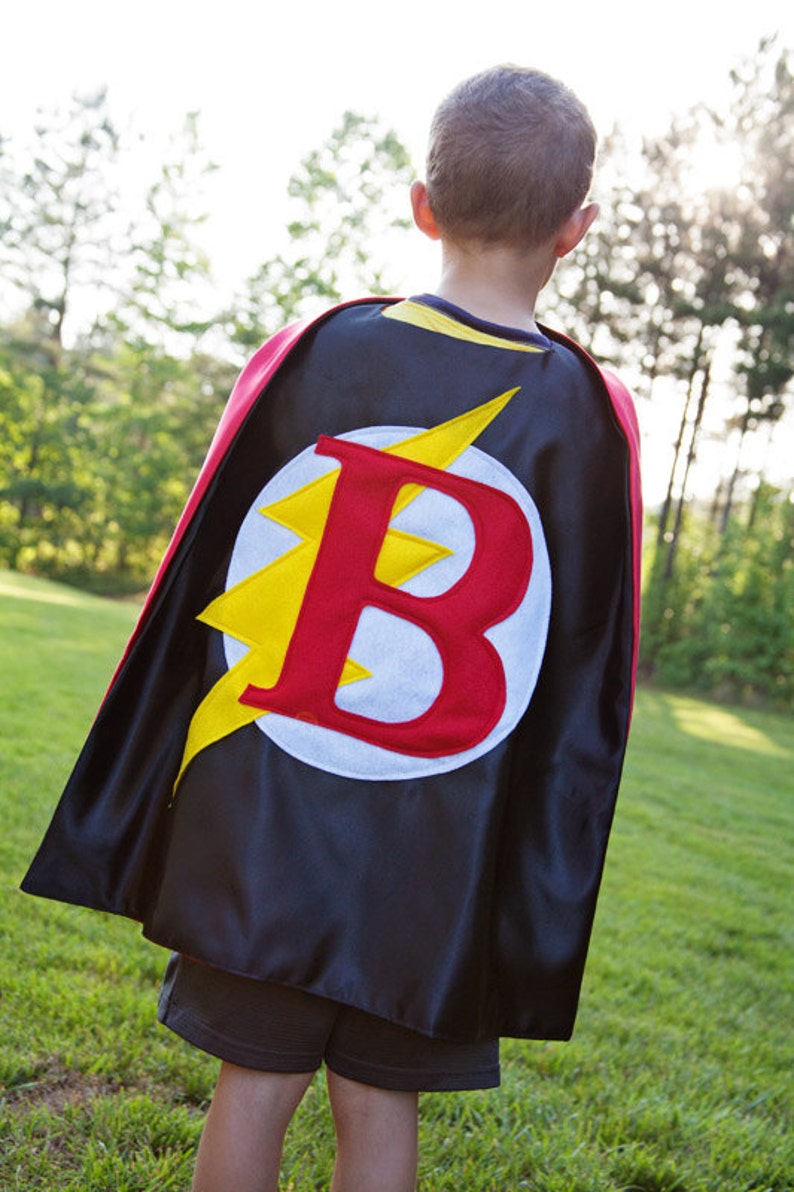 Superhero Cape for Boys . Black and Red Superhero Cape . | Etsy