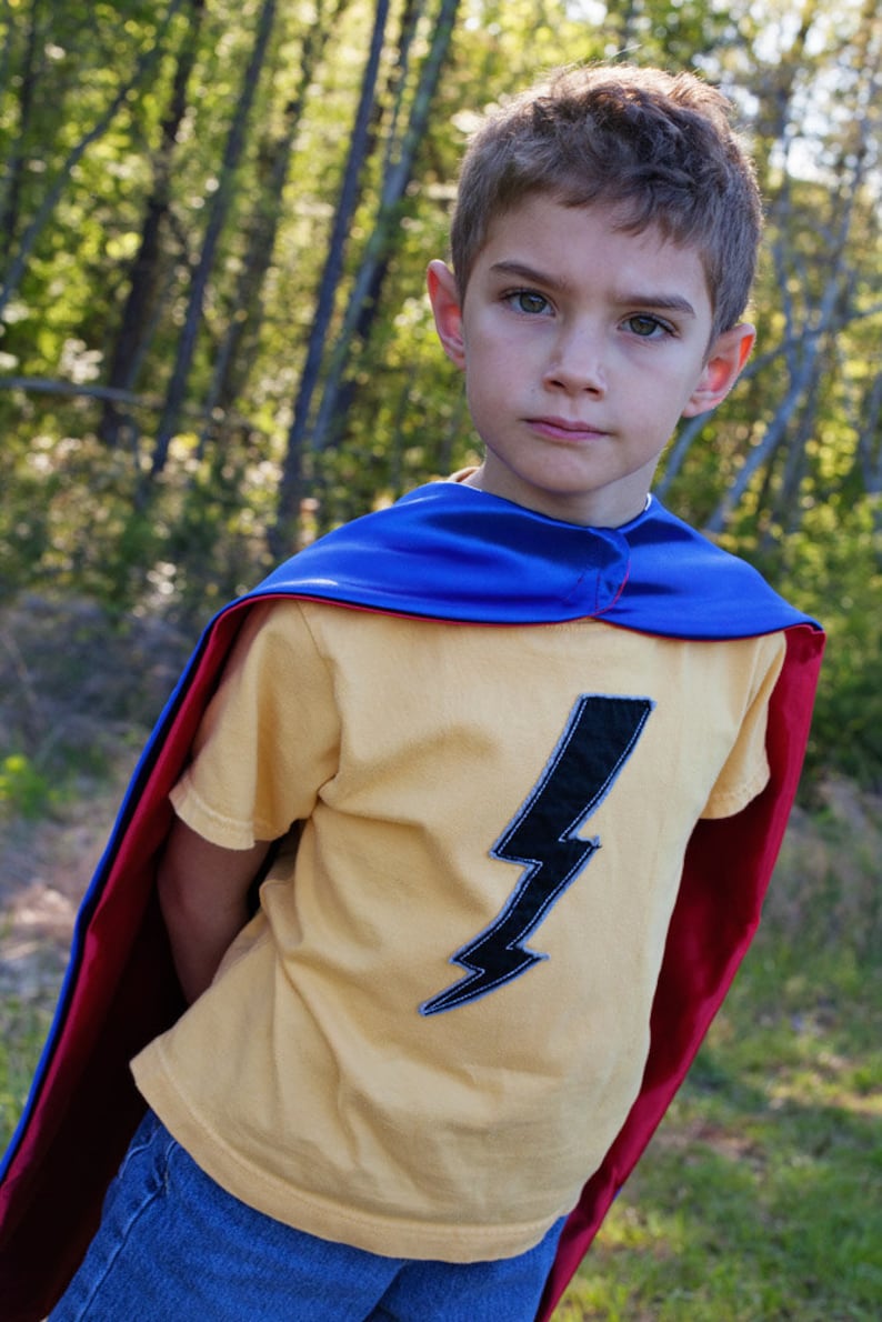 SUPERHERO Cape for Boys Superhero Photo Session Blue Red - Etsy