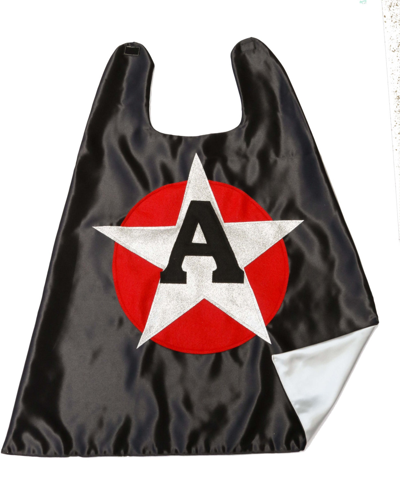 Black Silver Cape Silver Star Cape Silver Superhero Red | Etsy