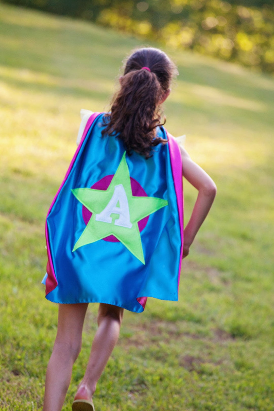 Turquoise Pink Cape - Cape Costume - Superhero Party Cape - Girls ...