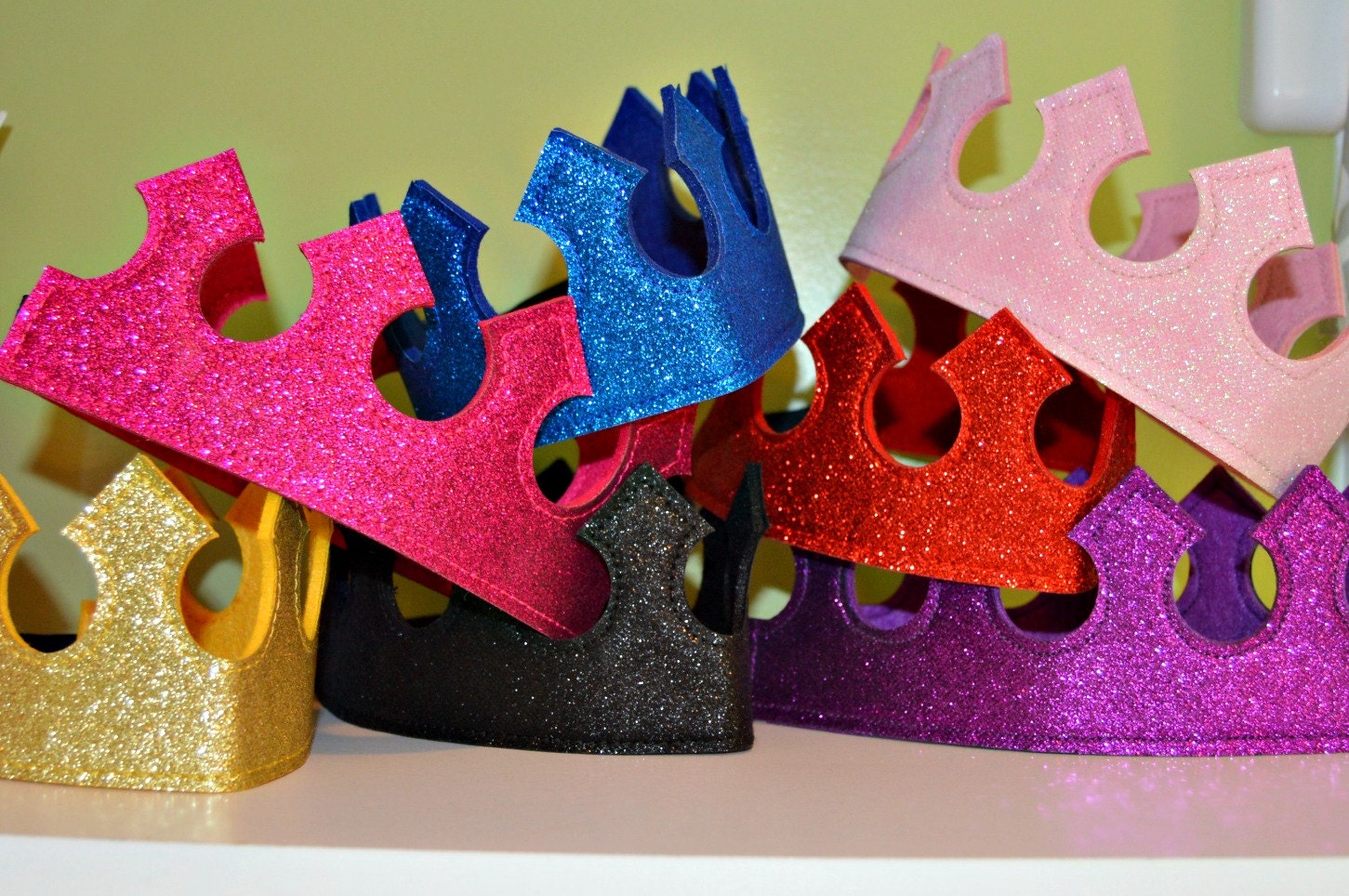 Glitter Felt CROWN. Birthday Crown. Princess Party Favor. Princess ...