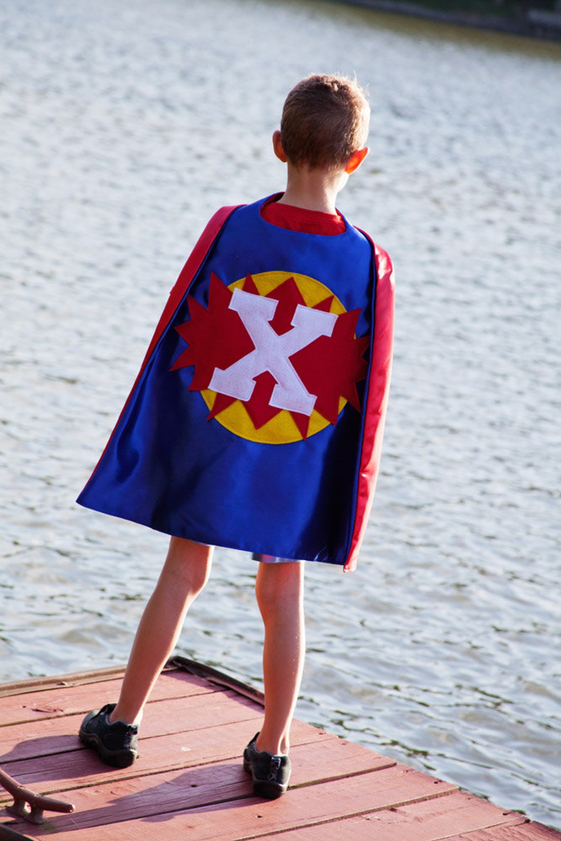 SUPERHERO Cape for Boys Superhero Photo Session Blue Red | Etsy