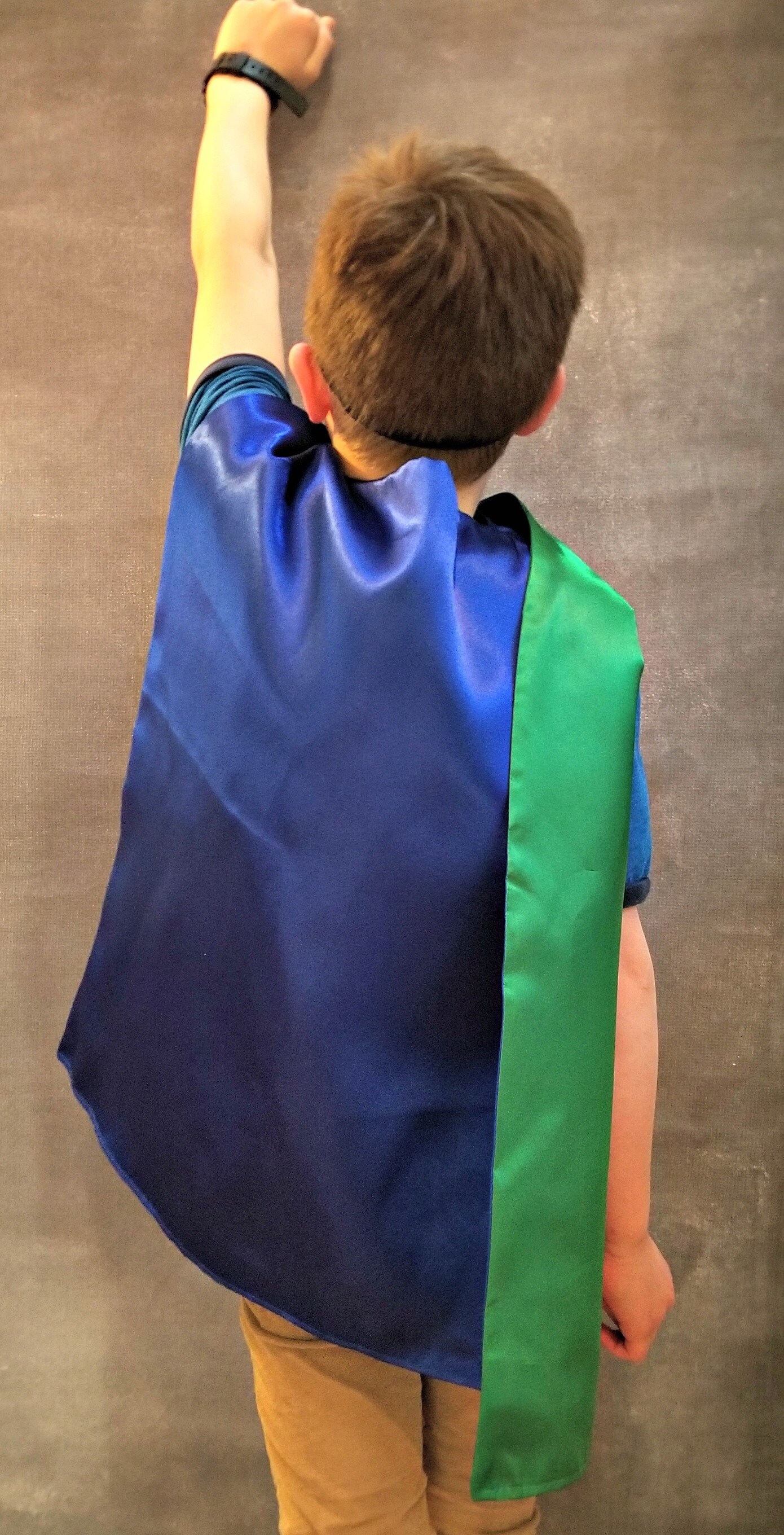 Cape. Plain Cape. Reversible Cape. Green and Blue Cape. Kids Cape. Blue ...