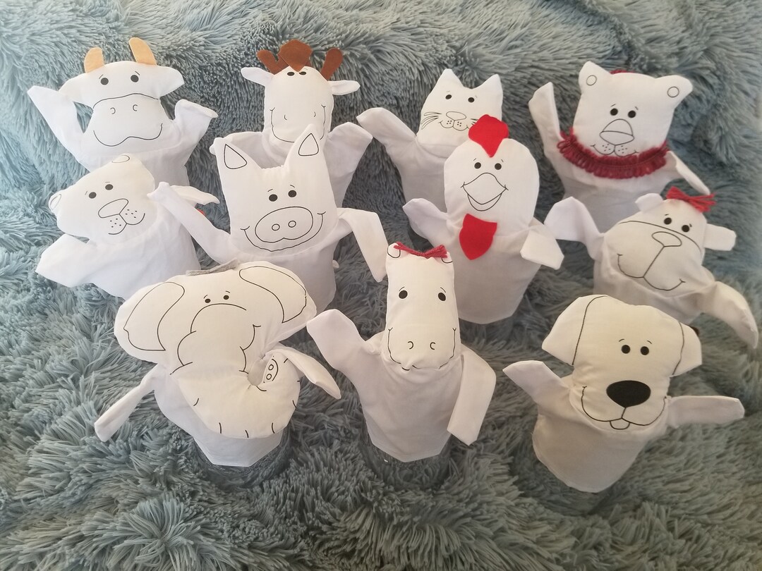 DIY Hand Puppet Kit-ready for Gift Giving, Party Favors, Kids' Craft ...