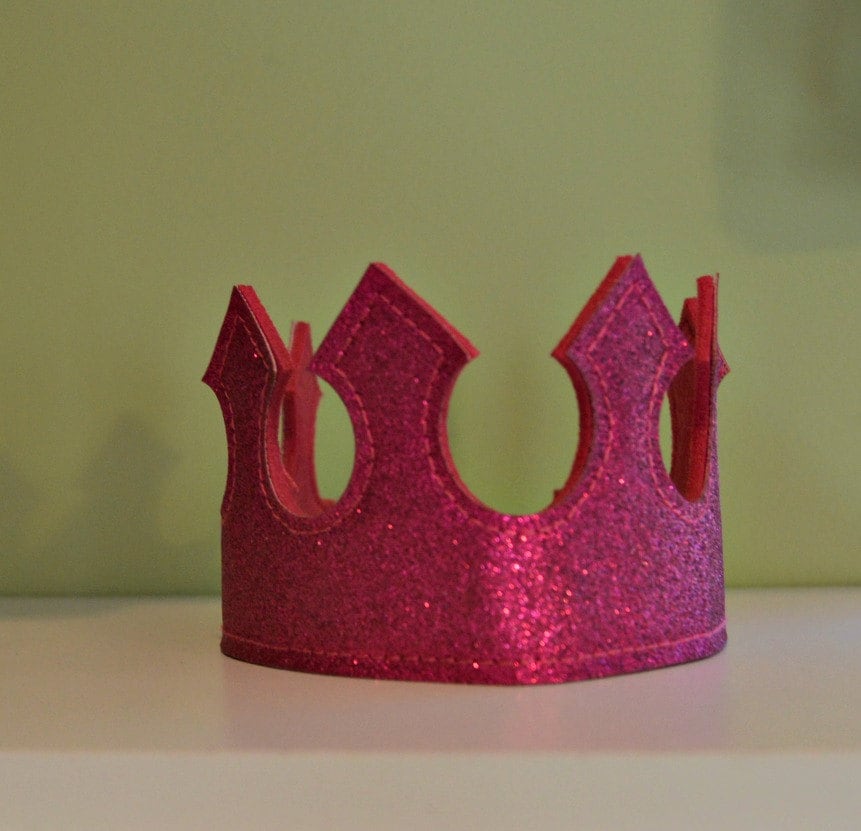 Glitter Felt CROWN. Birthday Crown. Princess Party Favor. - Etsy