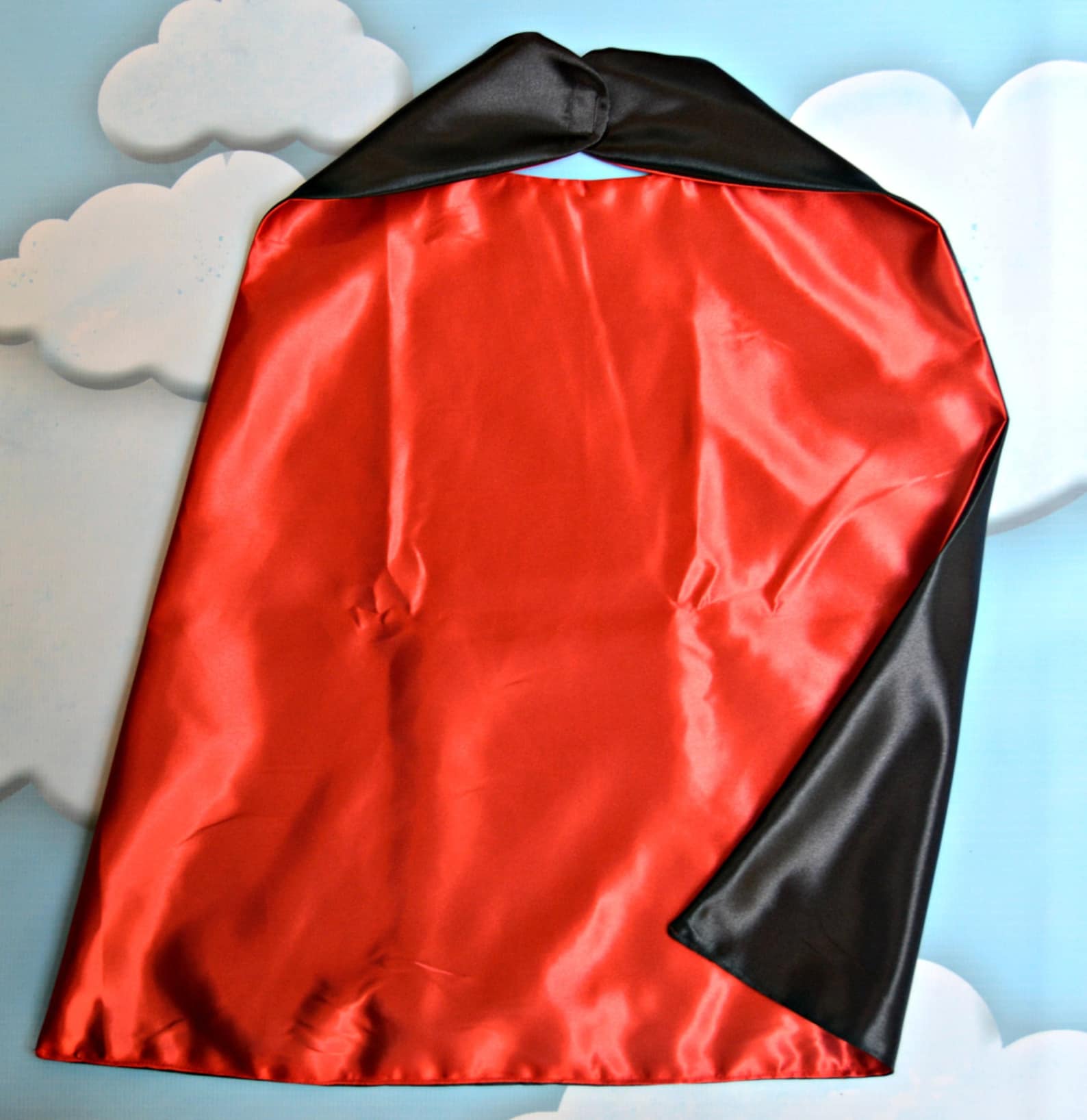 Cape. Plain Cape. Reversible Cape. Black and Red Cape. Kids - Etsy