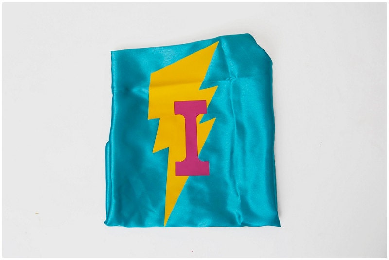 ADULT Personalized Superhero Cape With Lightning Bolt Very FAST ...