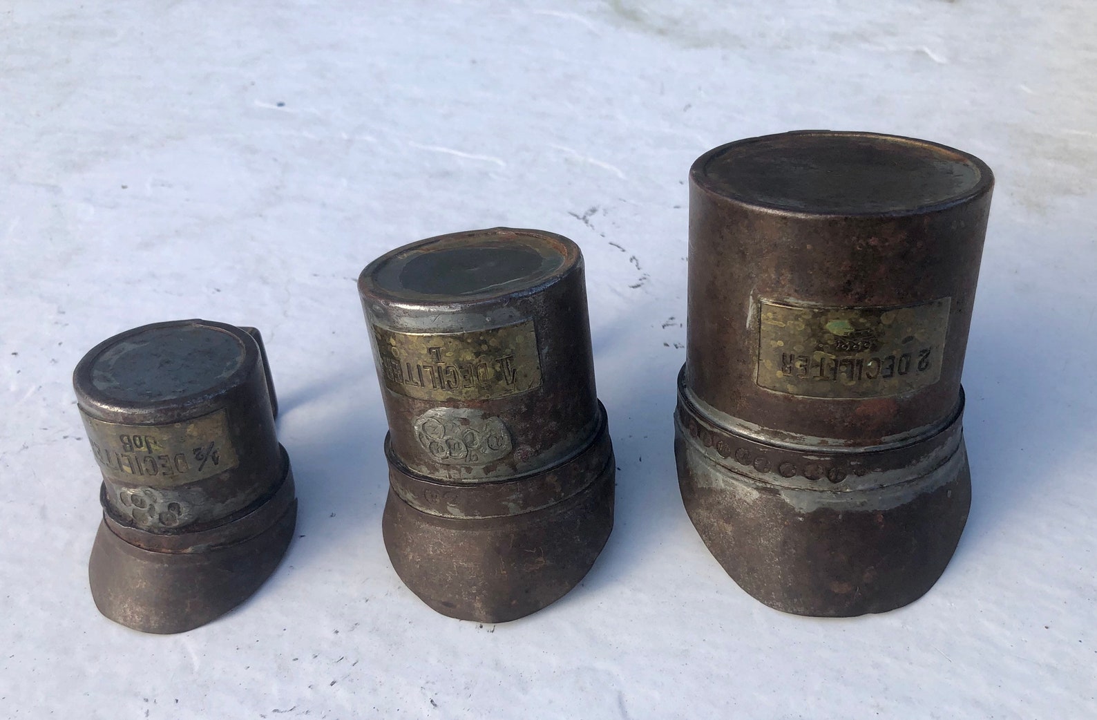 Rare Antique Set of 3 Metal Calibrated Dutch Measuring Cups/ - Etsy
