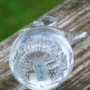 Spectacular Vintage Clear Art Glass Pierpoint Swan Paperweight With ...