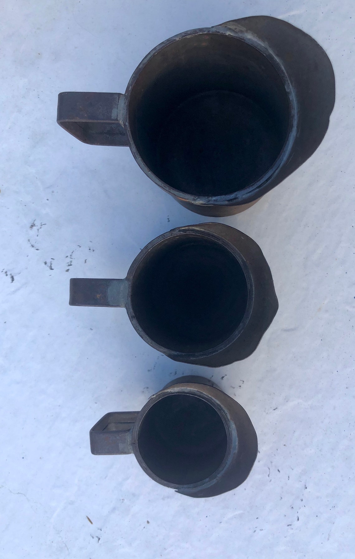 Rare Antique Set of 3 Metal Calibrated Dutch Measuring Cups/ - Etsy