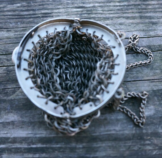 Antique Victorian Chain Mesh Coin Purse - Gem