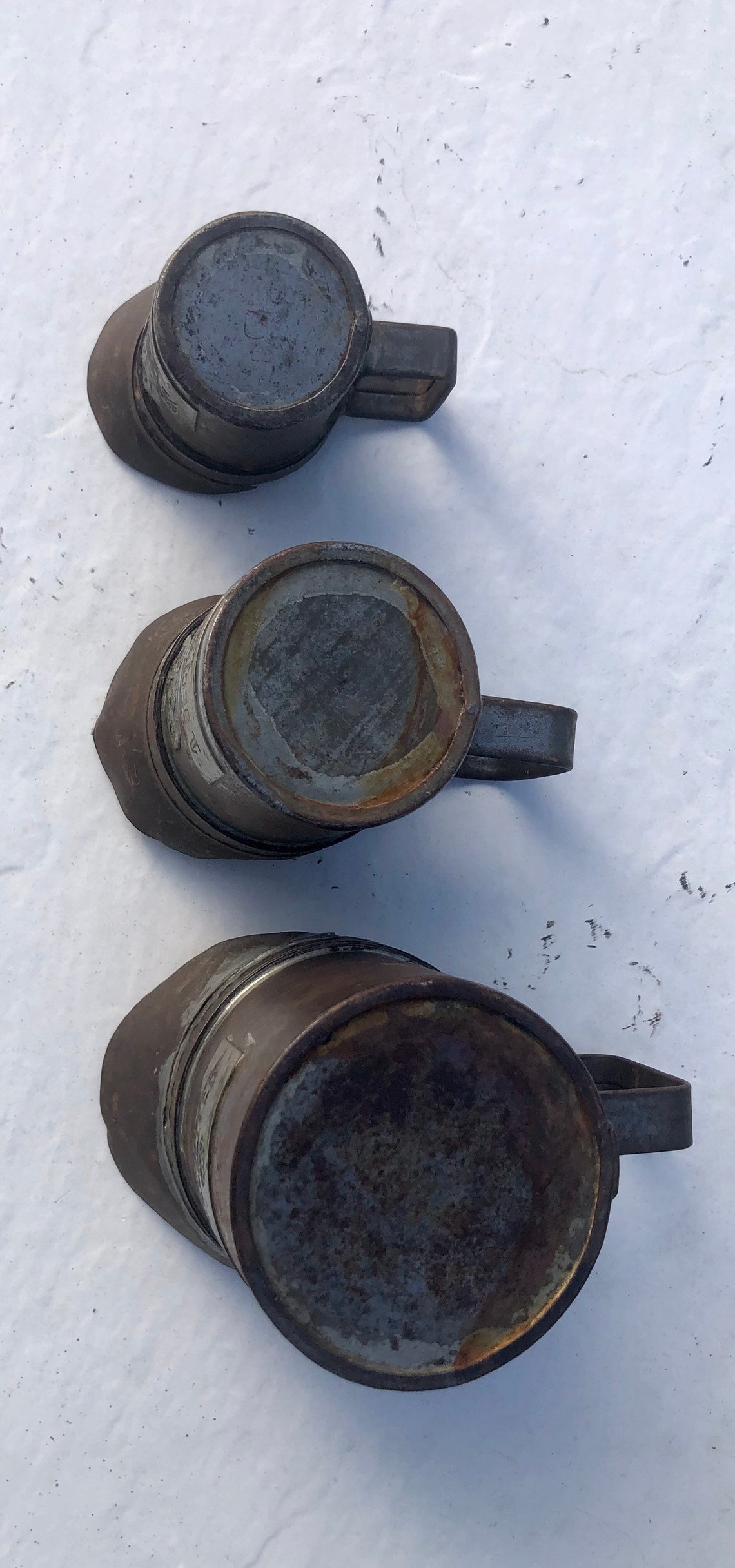 Rare Antique Set of 3 Metal Calibrated Dutch Measuring Cups/ - Etsy