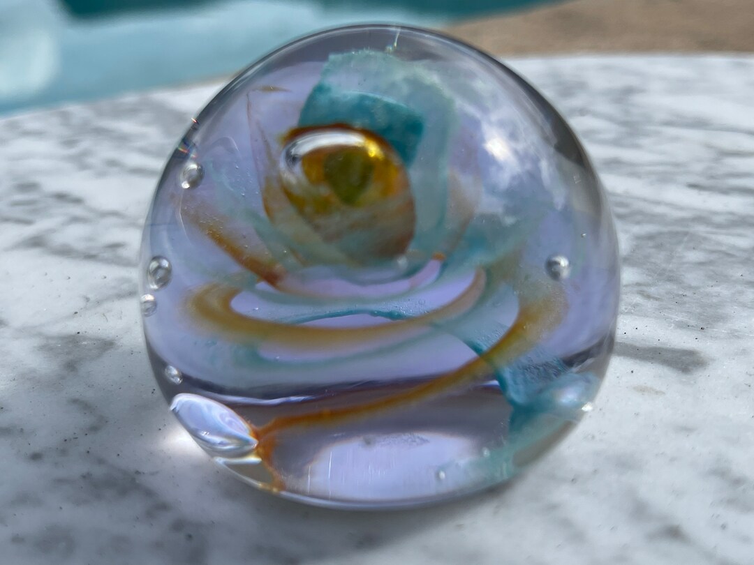 Abstract Crystal Caithiness Art Glass Paperweight/factory Second ...