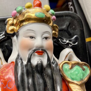 Chinese Deity Statues Set of 3 Gods Box Immortal Figurines Lucky Fu Lu ...