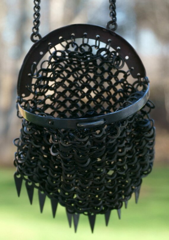 Antique Victorian Chain Mesh Coin Purse - Gem