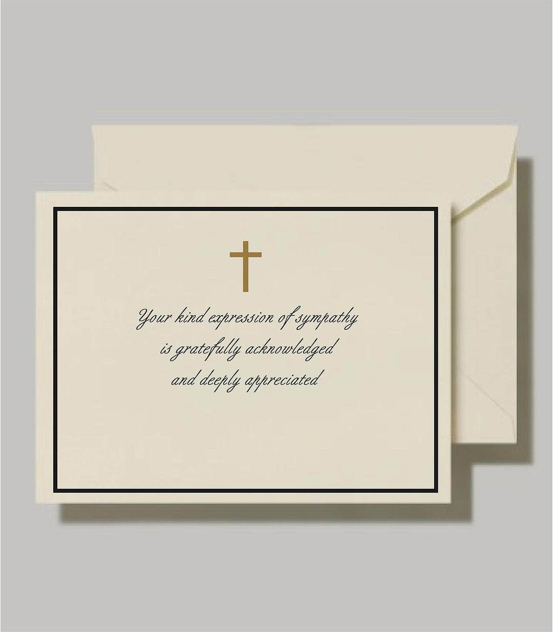 10 Sympathy Cards Envelopes Pack, Cross Sympathy Cards, Sympathy ...