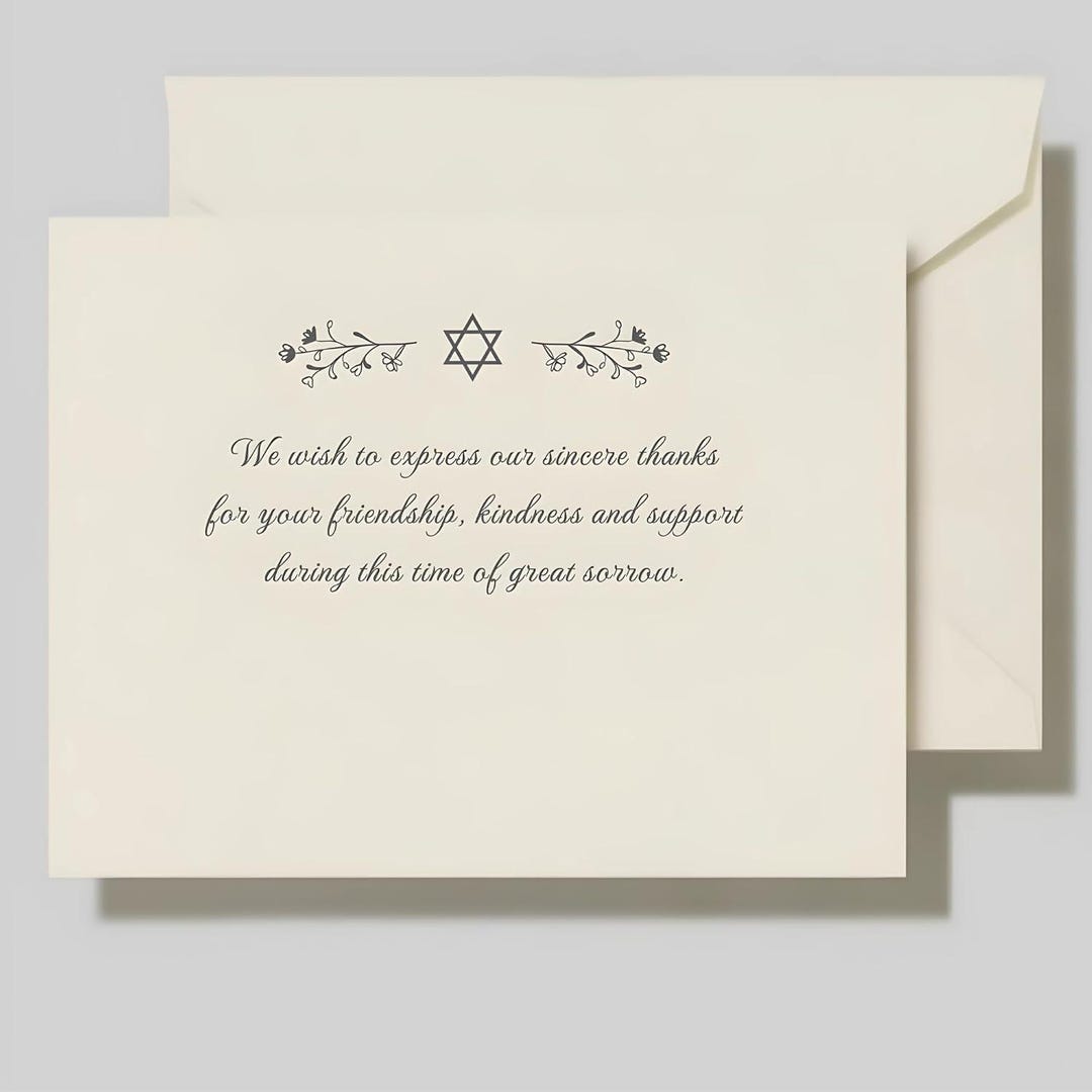 15 Sympathy Cards Envelopes Pack, Jewish Sympathy Cards, Sympathy ...