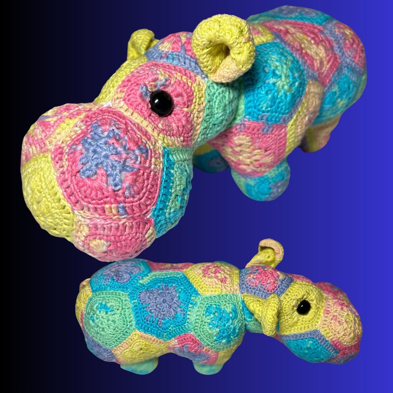 Patchwork Hippo - African Flower Design. Multi-coloured - Etsy