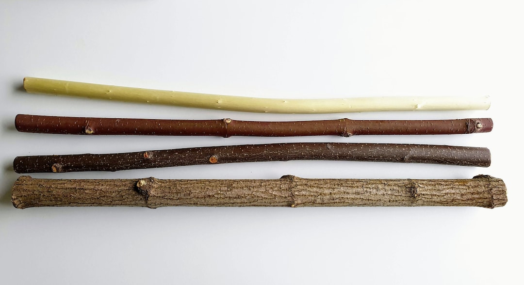 Wooden Sticks. Set of 4 Natural Wooden Sticks. Sticks for Floral or ...