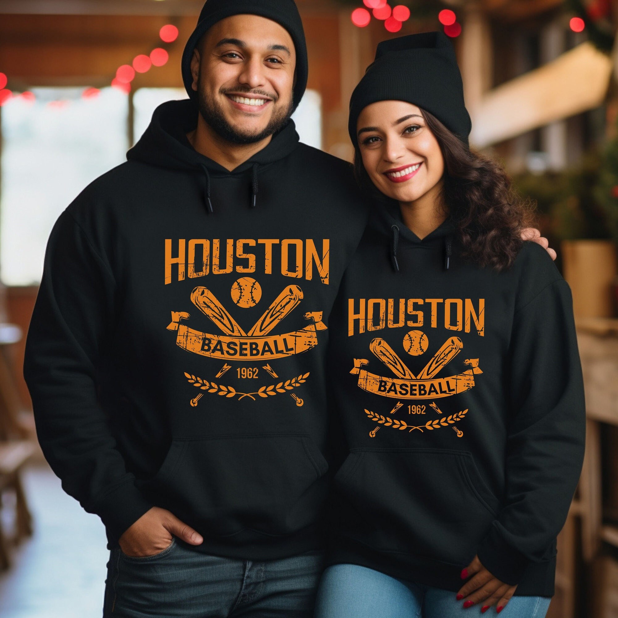 Vintage Style Houston Baseball Crewneck Sweatshirt, Mens & Womens ...