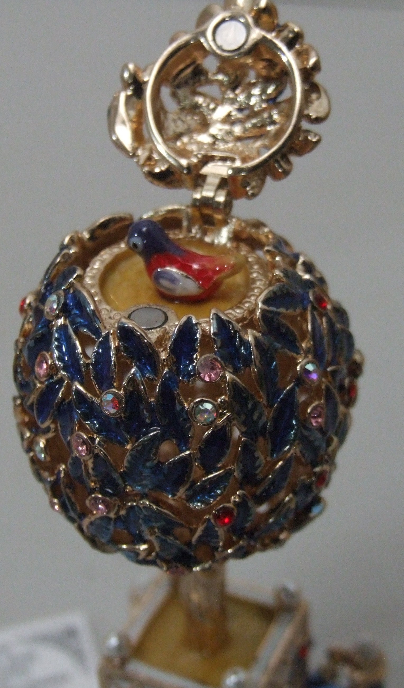 Russian Replica: "blue Orange Tree", With a Bird Inserted in the Top ...