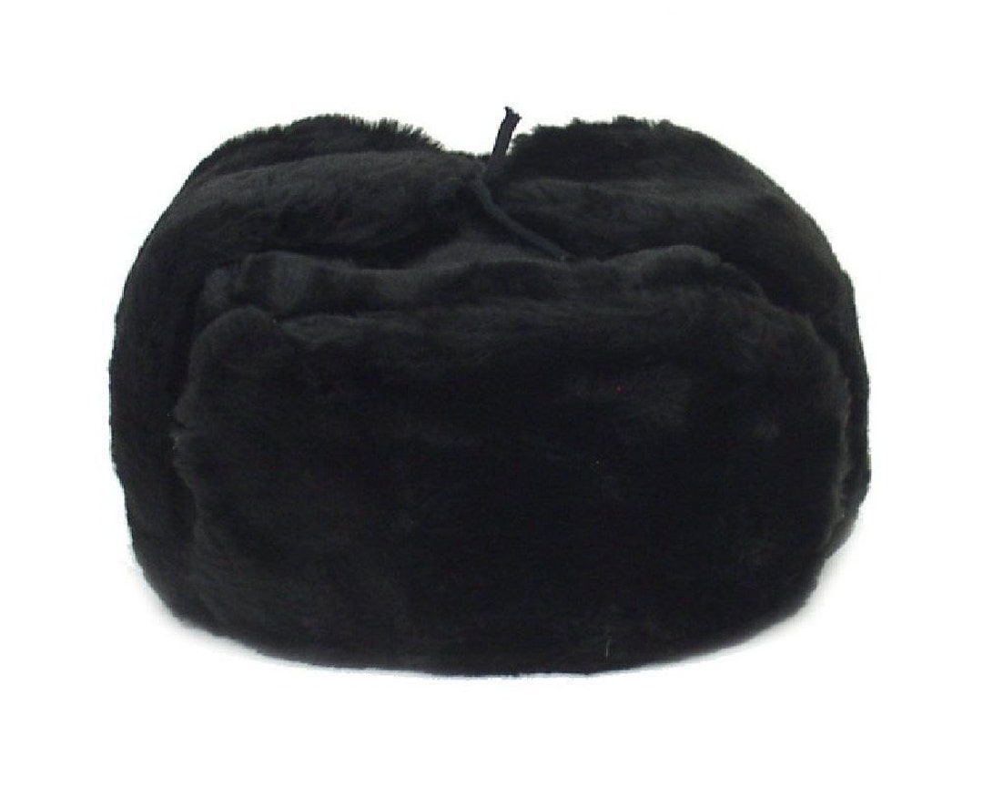 Authentic Russian Ushanka Black Military Hat - Etsy