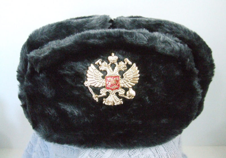 Authentic Russian Military Deep/gray Ushanka W/ Soviet Double | Etsy