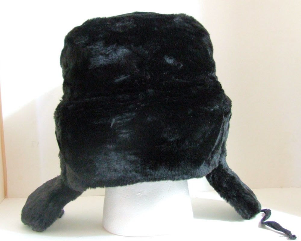 Authentic Russian Ushanka Black Military Hat - Etsy Finland