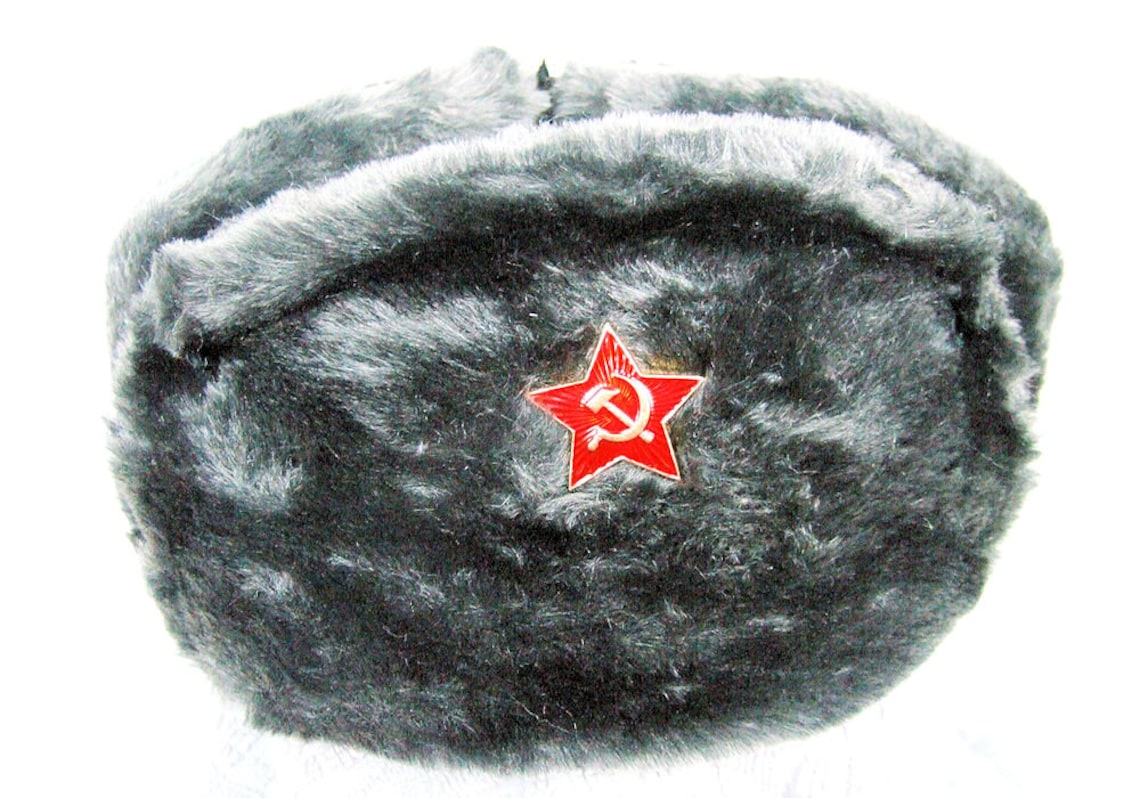 Authentic Russian Military Deep/gray Ushanka W/ Red Star - Etsy