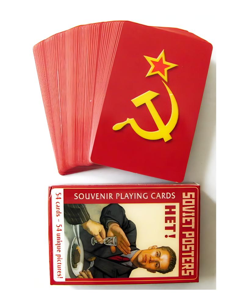 Souvenir 54 Playing Cards Deck USSR Soviet Posters No Alcohol Pack New ...